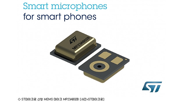 ST마이크로, 신형 MEMS 마이크 'MP23AB02B' 출시