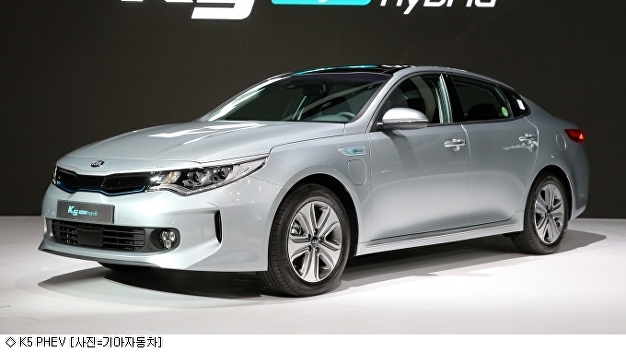 [부산모터쇼] 기아차, K5 PHEV 첫 선…"44km 전기로 달린다"