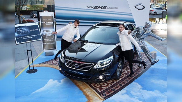 르노삼성, '뉴 SM5 플래티넘' 트릭아트 전시
